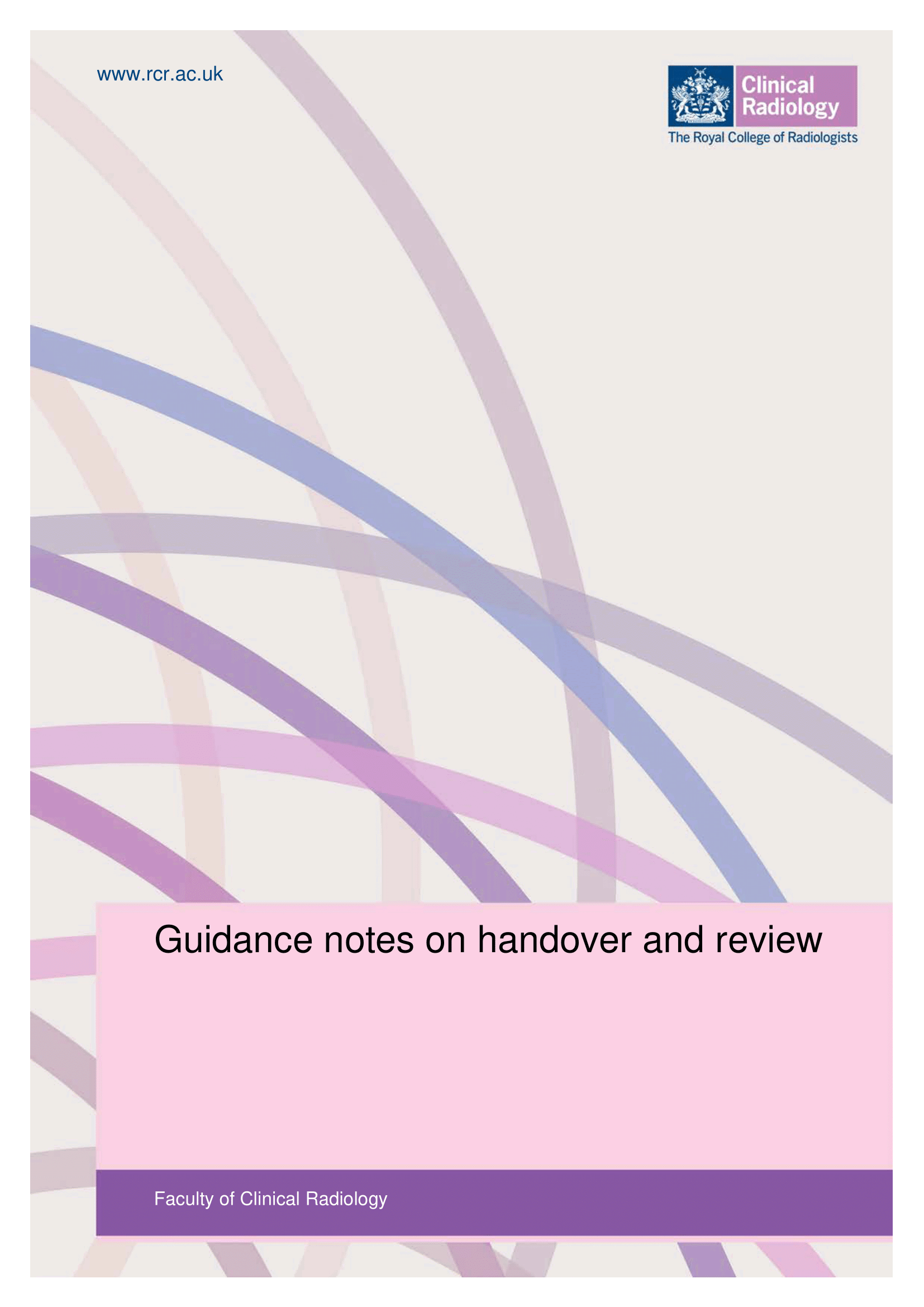 Guidance notes on handover and review | The Royal College of Radiologists